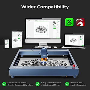 xTool D1 Pro Laser Engraver with RA2 Pro, 20W Output Laser Cutter DIY Laser Engraving Machine, 120W Laser Cutter and Engraver Machine, Laser Engraver for Wood and Metal, Craft Paper, Acrylic, Leather