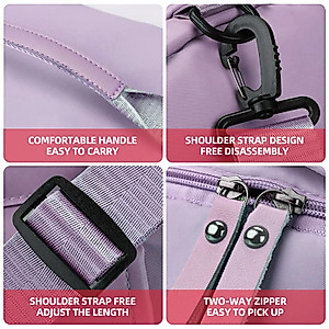 Gym Bag for Women - Sports duffel bag Travel Backpack Waterproof With Shoes Compartment Durable Weekender Overnight Bag(PURPLE)