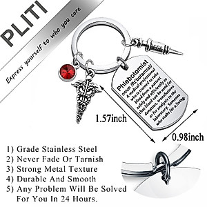 PLITI Phlebotomist Keychain Venipuncturist Gift Phlebotomy Graduation Gift Phlebotomy Technician Gift For Nurse Doctor Lab Tech Gift (Phlebotomist ky)