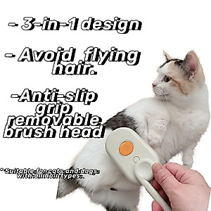 MOUOGO Cat Steam Brush, PetSteam Brush for Cats and Dogs, Pet Hair Removal and Grooming Tool with 3 in 1 Function, Pet Supplies for Small Medium Large Dogs and Cats