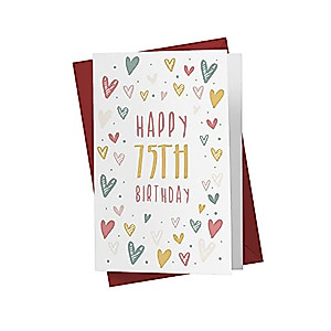 75th Birthday Card for Him Her - 75th Anniversary Card for Dad Mom - 75 Years Old Birthday Card for Brother Sister Friend - Happy 75th Birthday Card for Men Women | Karto – Heart Doodles