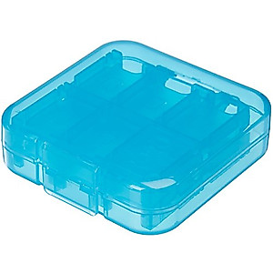Amazon Basics Game Storage Case for 24 Nintendo Switch Games - 3.4 x 3.4 x 1 Inches, Blue