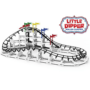 CDX Blocks: Little Dipper - 324 Pcs, Building Brick Set, Gravity Powered Roller Coaster Model, Promotes STEM Learning