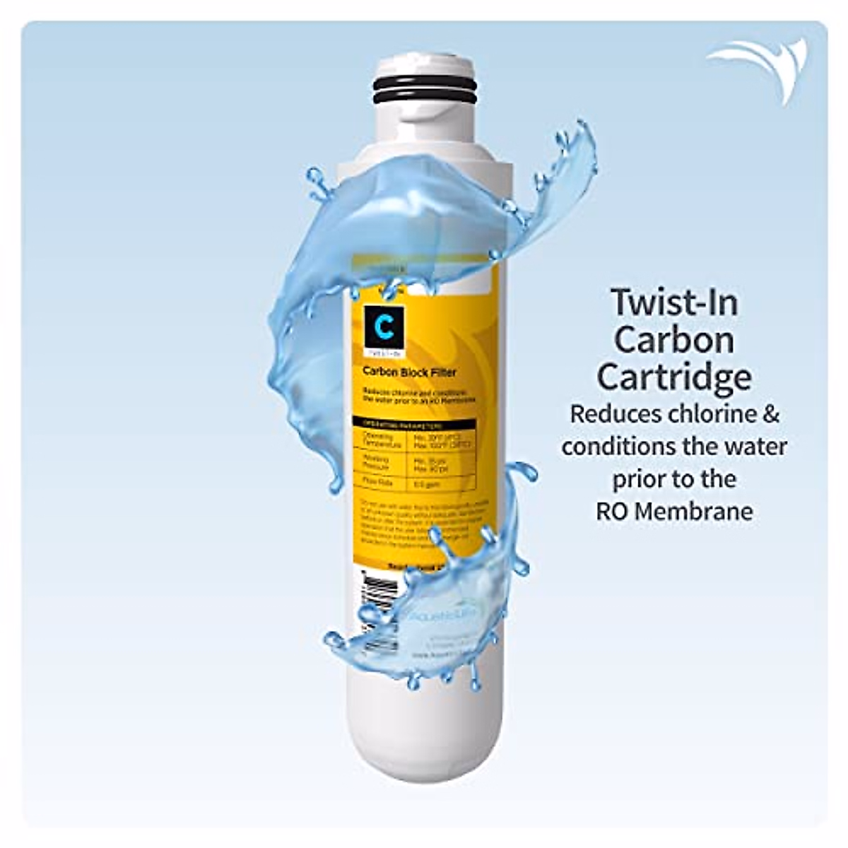 AQUATICLIFE TWIST-IN REPLACEMENT PACK CARTRIDGES, SEDIMENT + CARBON + 100 GPD MEMBRANE + DEIONIZATION