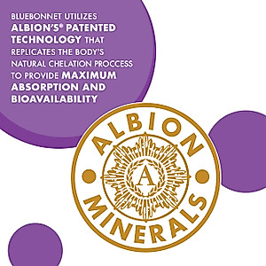 Bluebonnet Nutrition Albion Chelated Magnesium Vegetable Capsule, 200 mg, Stress Relief, Vegan, Non GMO, Gluten Free, Soy Free, Milk Free, Kosher, 60 Vegetable Capsule, 1 Month Supply