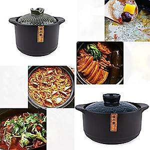 Lake Tian Ceramic Cooking Pot, Clay Pot Cooking, Earthenware Pot, Japanese Donabe, Chinese Ceramic/Casserole/Clay Pot/Earthen Pot Cookware Stew Pot Stockpot with Lid Small Steam, green 2L/2.1QT