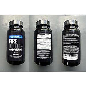 stripfast5000 Fire Bullets Max Strength Black Edition for Women and Men, 60 Count (Pack of 1)