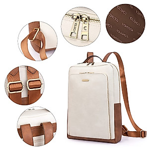 CLUCI Small Crossbody Purses bundles with Leather Laptop Backpack for Women
