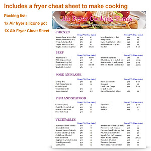 Sunseeke Silicone Pot, 8.5” Air Fryer Basket, Round Reusable Liners, Replacement Parchment Paper for Baking, Fits 5-7Qt or Bigger Air Fryers, Food Safe, Odorless (Gray)