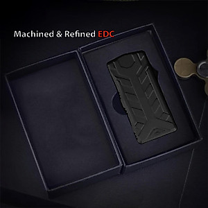 OTF Box Cutter Automatic Utility Knife Dual Action Out the Front (Handle Only) (Contoured Black)