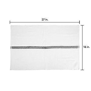 Arkwright White Hand Gym Towels - (Pack of 12) Decorative Luxury Hotel Guest Bulk Towel, Soft and Absorbent, Perfect for Workout, Spa, and Bath, 16 x 27 in, Grey