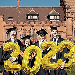 GOER 42 Inch 2023 Gold Foil Number Balloons for 2023 New Year Eve Festival Party Supplies Graduation Decorations