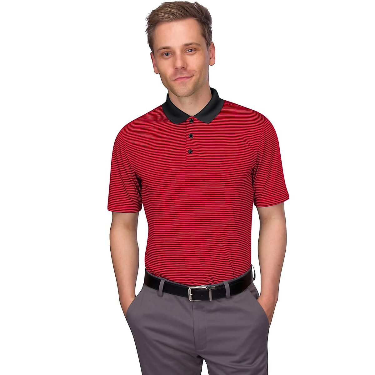 Three Sixty Six Quick Dry Golf Shirts for Men - Moisture Wicking Short-Sleeve Casual Polo Shirt