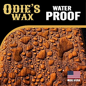 ODIE'S Wax •Super Hard Wax for Wood •Works with Odie's Oil •Odie's Super Duper Oil and Odie's Wood Butter for Extra Lustrous Sheen •Protection and Durability •9 Ounce Glass Jar