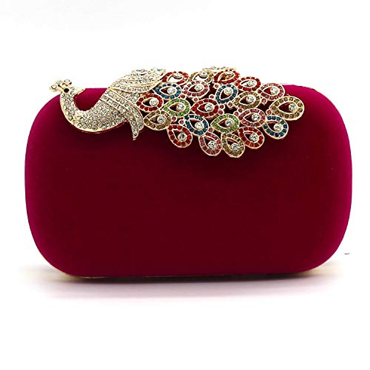 Kingluck Womens Evening Clutch Cocktail Wedding Party Handbag Clutch Purse Decorative Drill, Red, L16*w10*6cm