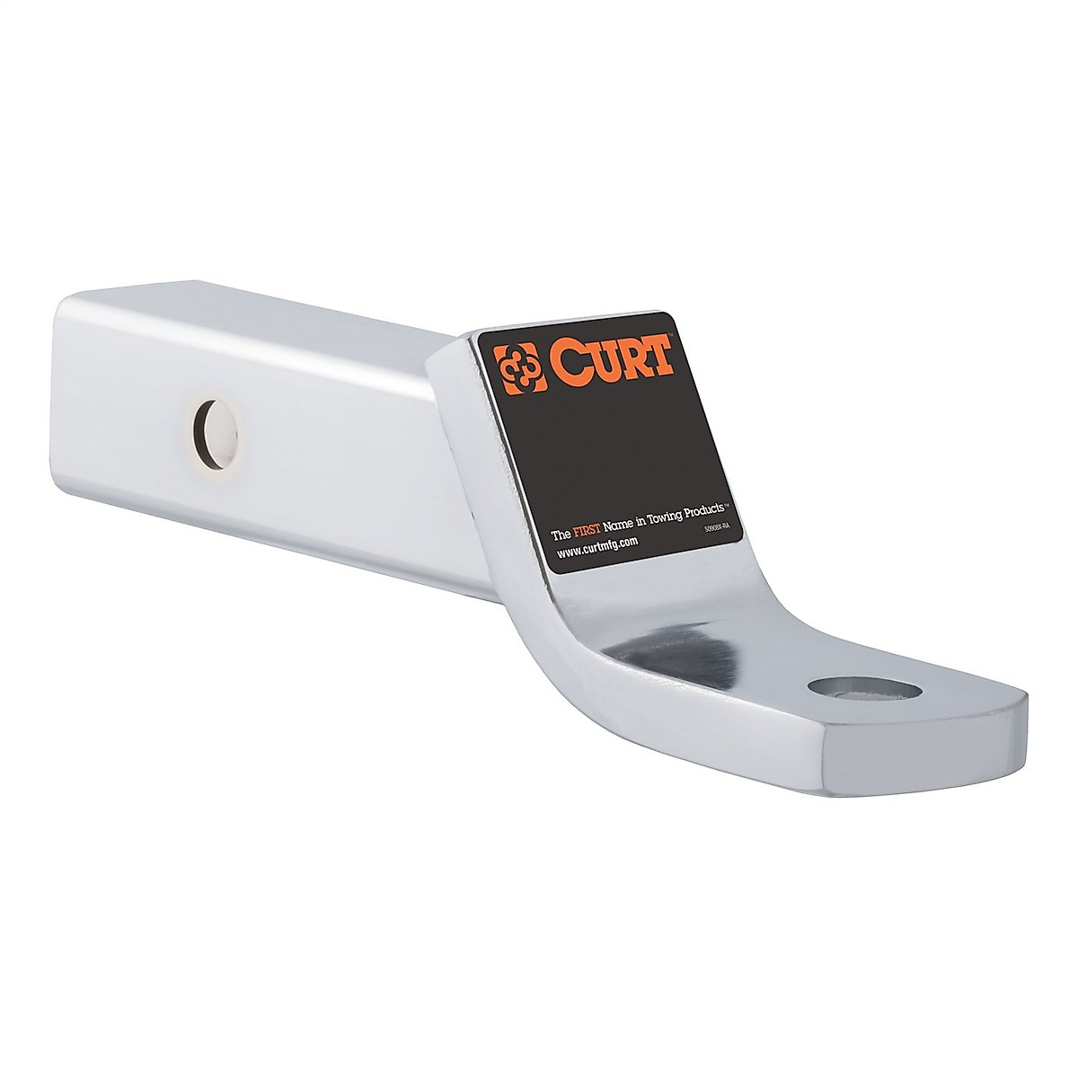 CURT 45290 Chrome Class 3 Trailer Hitch Ball Mount, Fits 2-Inch Receiver, 7,500 lbs, 1-Inch Hole, 2-In Drop, 3/4-Inch Rise