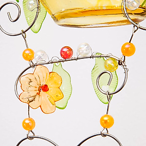 Set of Four Glass Rooter Hanging Vases - Pastel Glass Planter - Home and Garden Décor