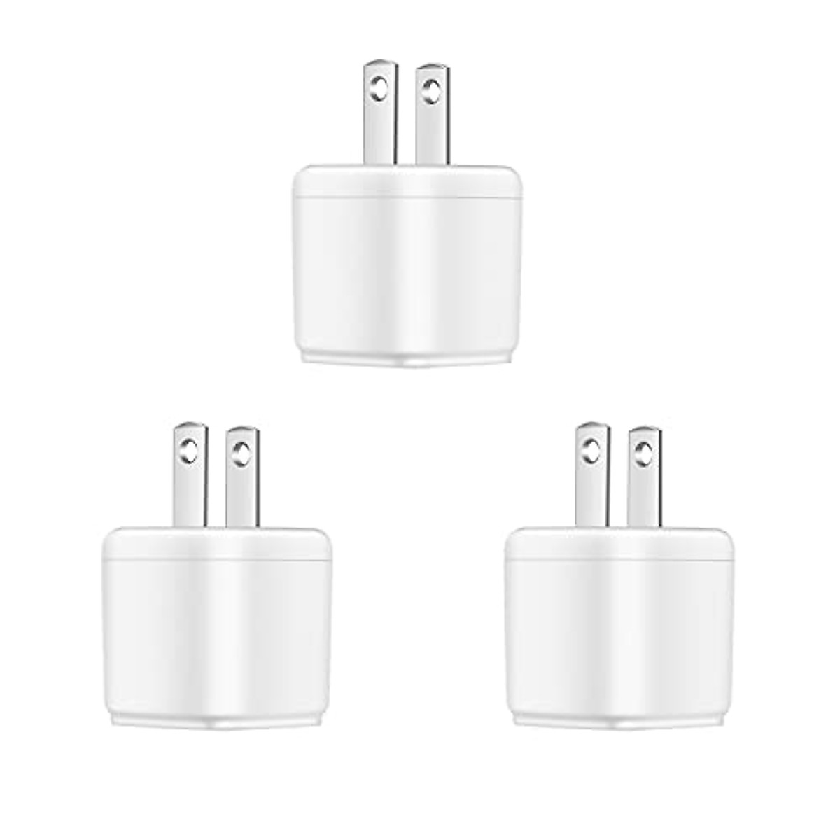 USB Wall Charger Block,ZLONXUN 3-Pack 5V Charger Plug Charging Cube Compatible with iPhone, iPod,Watch,eReader and More (3 Pack)
