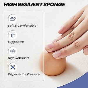 Crestlive Products Outdoor Bench Cushion 48x18 Inches, Patio Furniture Pads with Ties Water Resistant Fabric Durable Thicken Memory Foam for Loveseat Couch Porch Swing, Light Gray