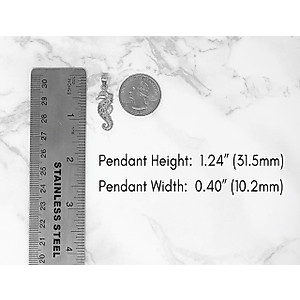 CaliRoseJewelry Sterling Silver Filigree Seahorse Charm Pendant