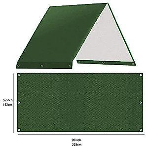 52x90 Inches Outdoor Swingset Shade Kids Playground Swing Replacement Canopy Waterproof Wooden Swing Sets Cover Replacement Tarp Uv Protection Playground Roof Canopy(Size:52 x 90 inch,Color:Grey)