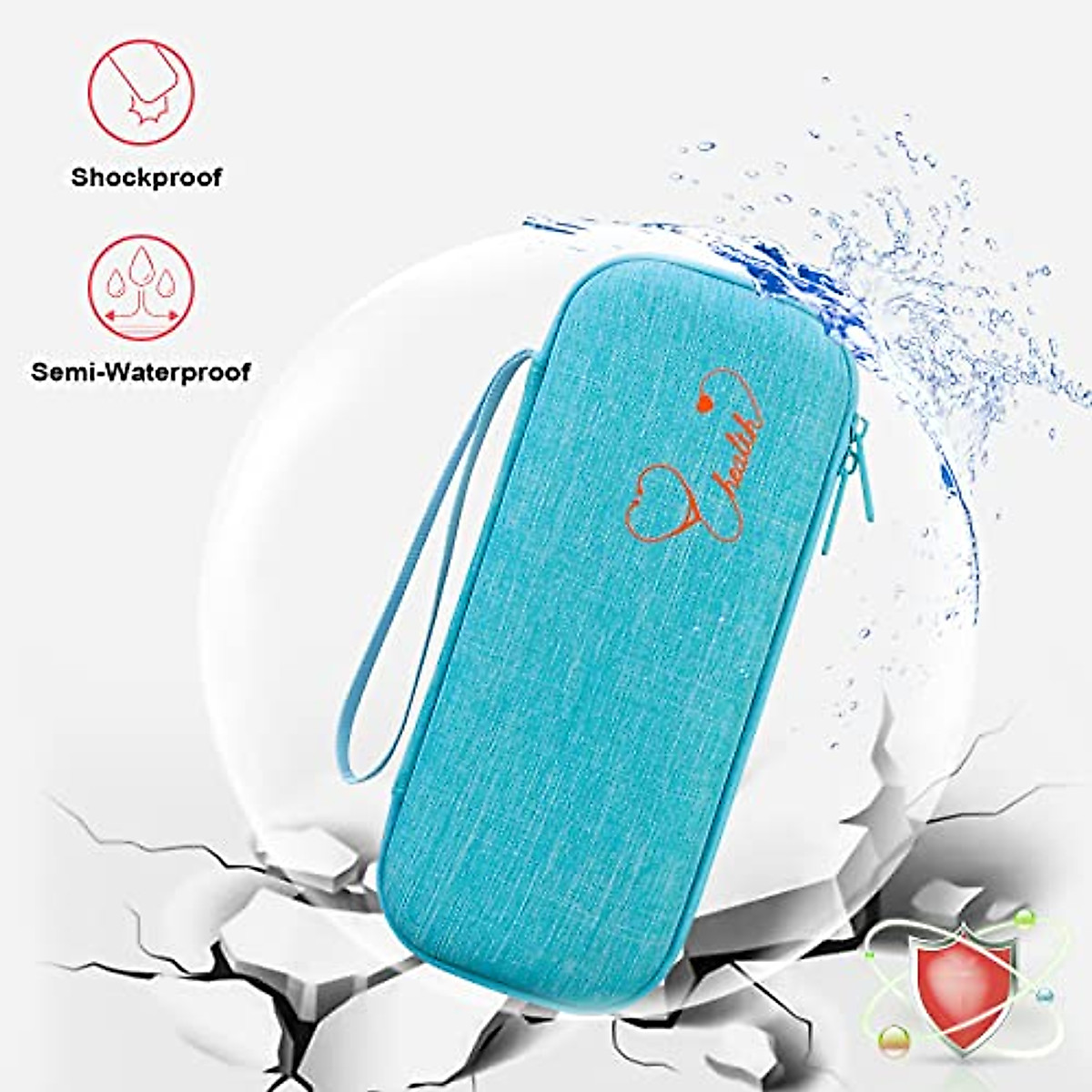 Canboc Hard Carrying Case Compatible with Razer Kishi V2 Mobile Gaming Controller, Portable Gaming Travel Case, Protective case, Mesh Pocket for SD card, USB Cable and Other Accessories, Turquoise