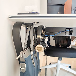 simpletome Mug Hooks Under Cabinet Coffee Cup Organizer Ceiling Storage Hanger for Office Cafe Bar Kitchen Utensils (3Pack, SUS304 Stainless Steel)