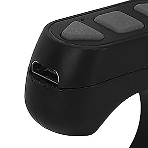 Remote App Page Turner, Ergonomic ABS Phone Remote Control for Watching TV (Black)