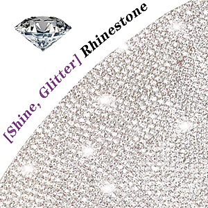 Forjume 8PCS Bling Car Door Handle Protector Rhinestone Universal Saftey Scratch Car Handle Cover Reflective Trim Stickers Bling Car Door Handle Stickers Car Door Bowl Protection Woman & Man (Silver)