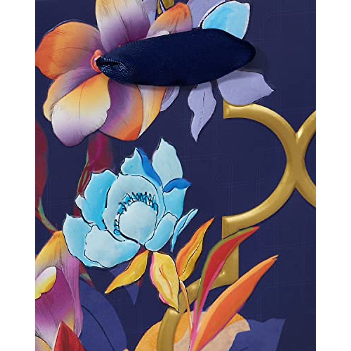 Papyrus 9" Medium Gift Bag (Purple Floral) for Birthdays, Weddings, Bridal Showers and All Occasions (1 Bag)