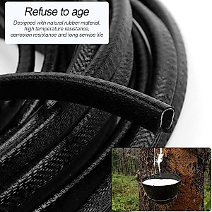 Car Door Edge Guards, 16Ft Universal Rubber Seal Protector U Shape Edge Trim Car Door Edge Protection for Most Car, Aluminum Boat Edge Guards (Black/16FT)