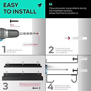 Crostice 2-Tier Metal Shelf Compatible with Tonal Accessories, Floating Shelf Organizer for Home Gym Storage, T-Locks Adapter Bracket Hanger, Gym Rack Wall Mounted with Hooks, Workout Shelf Holder