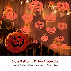 Halloween Lights, Outdoor Pumpkin Light Projector Indoor Holiday Decoration Lamp Waterproof LED Show Dynamic Spotlight Outside Night Projection for Party House Home Yard Garden Decorations