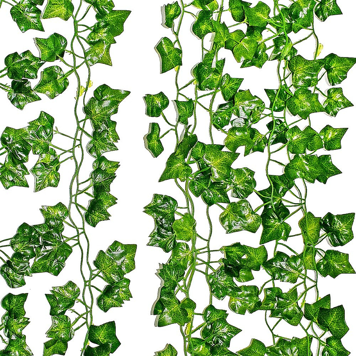 LEFV Ivy Garland 6 Feet Long Artificial Vine Plant Leaves Silk Greenery Chain Wedding Party Supplies Garlands Home Garden Wall Decoration Sweet Potato Leaf, Pack of 1