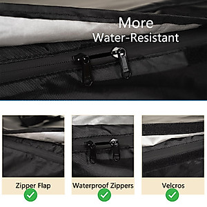 RUMIDOPH Waterproof Outdoor Cushion Storage Bag with Pad Handles Extra Large Zippered Patio Storage Bags for Furniture Cushions, Christmas Tree Carrying Bag, 65 x20 x25IN, Black