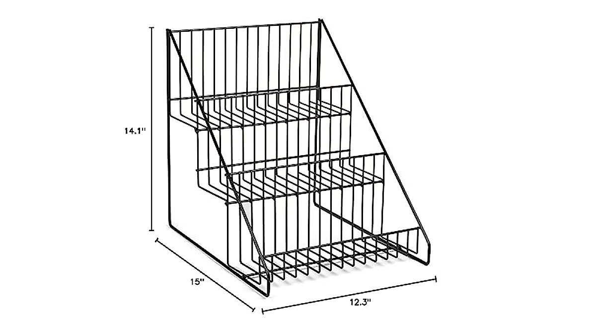 Displays2go 3-Tier Wire Retail Display Rack for Counters