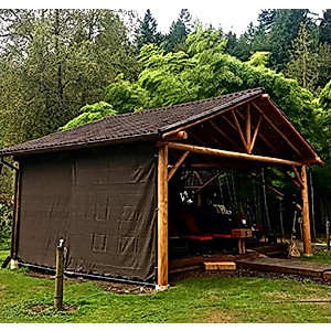 Abrotain Shade Sail Sun Shade Cloth Fabric 9'9"x13' Brown Outdoor Privacy Screen Patio Shades Canopy Pergola Cover Awning UV Block for Pergola Patio Backyard Lawn Garden Yard Deck