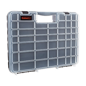 Stalwart - 75-ST6073 Portable Storage Case with Secure Locks and 55 Small Bin Compartments for Hardware, Screws, Bolts, Nuts, Nails, Beads, Jewelry and More by Black