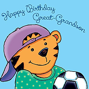 Happy Birthday Greeting Card For Your Great-Grandson | Made in America | Eco-Friendly | Thick Card Stock with Premium Envelope 5in x 7.75in | Packaged in Protective Mailer | Prime Greetings