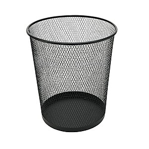 YBM Home Mesh Wastebasket Trash Can for Home and Office Workspace, Metal Office Trash Can Round-Shaped, 4.75 Gallon, 2484