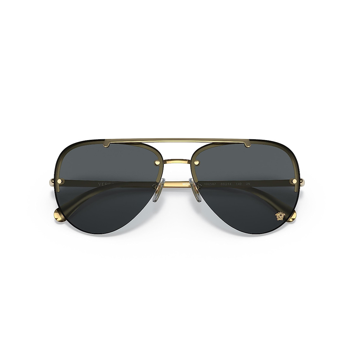 Versace VE2231-100287 Sunglasses GOLD w/DARK GREY 60mm