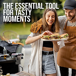 Shop Square Burger Press Patty Maker with 100 Patty Papers - Non-Stick Hamburger Patty Maker with Parchment Paper Included - Hamburger Patty Press for BBQ, Beef, Veggie Burgers - Food Grade Material