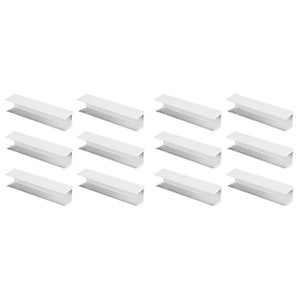 Kisangel 12 Pcs Safety Door Reinforcement Slot Pet Playpen Gate for Stairs Fence Accessories Fence Repair Groove Downstair Parts Dog Gate Reinforcement Baby PVC Support Feet The Fence White