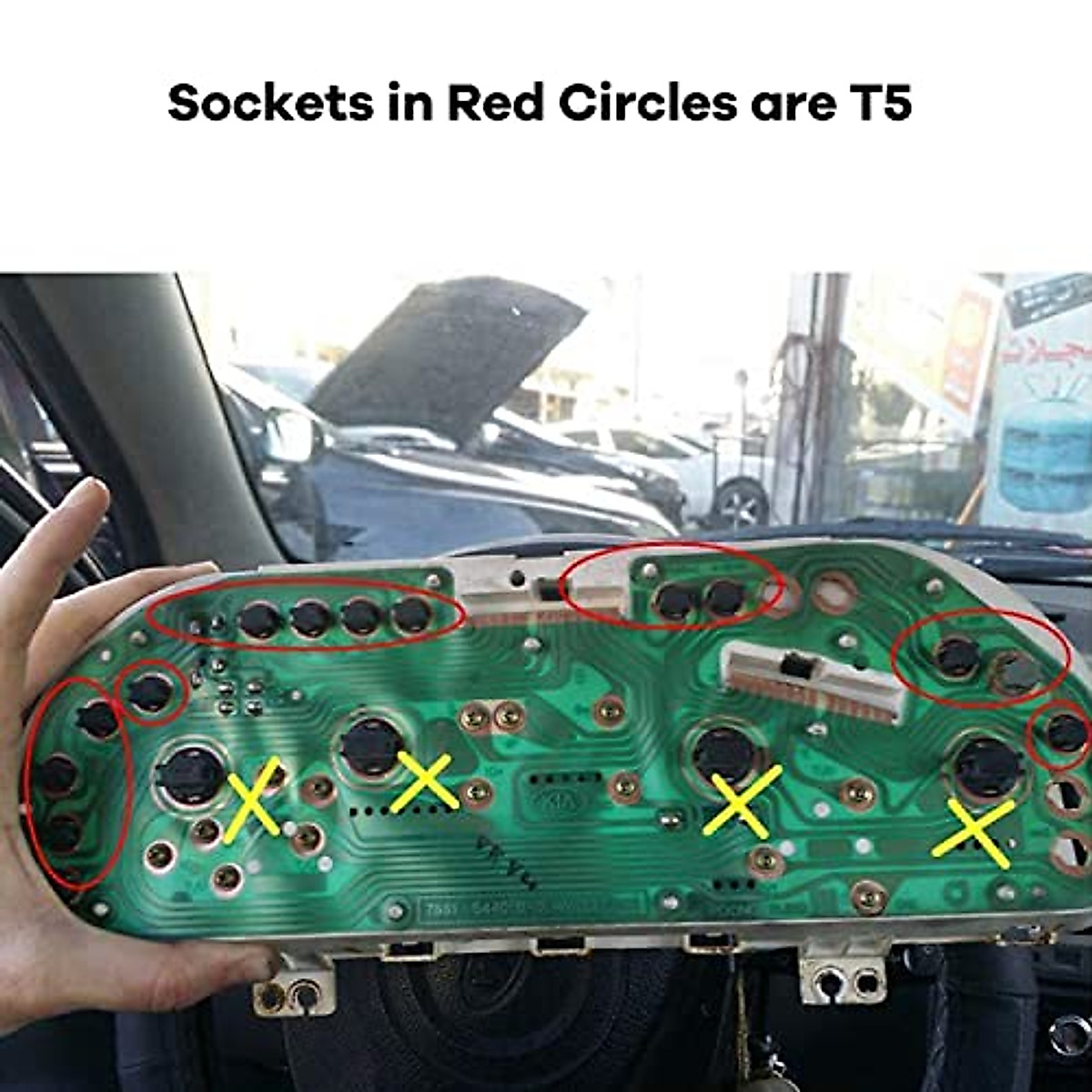 ALOPEE T5 Twist Lock Socket 2721 Wedge Base Socket for Auto Dashboard Instrument Panel Cluster Light Bulbs Socket DC 12V, Pack of 20