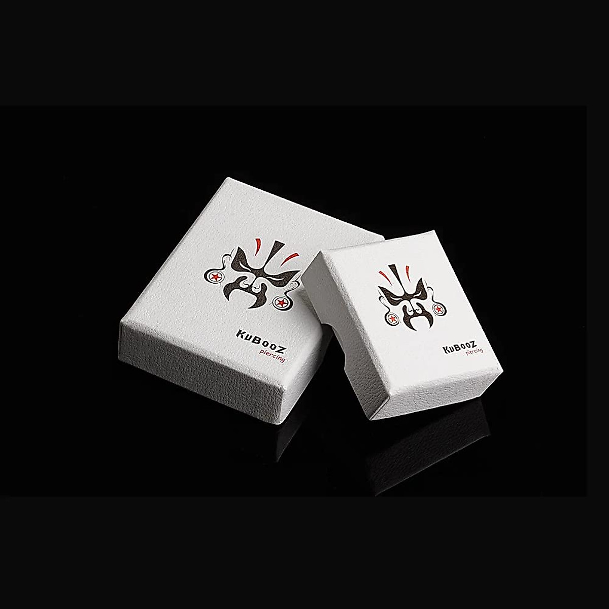 KUBOOZ(1 Pair Glass-handmade Blue Flower Ear Plugs Tunnels Gauges Stretcher Piercings 00g to 5/8"