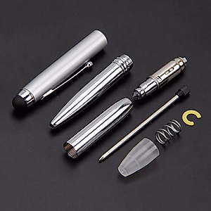 DSstyles Stylus Pen Universal Touch Screen Capacitive Stylus with Ballpoint Pen/LED Light for Phone Pad Tablet, White