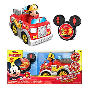 Disney Junior Mickey's 5.5" Full-Function Remote Control Firetruck, R/C Vehicle, Children Ages 3 Years and up