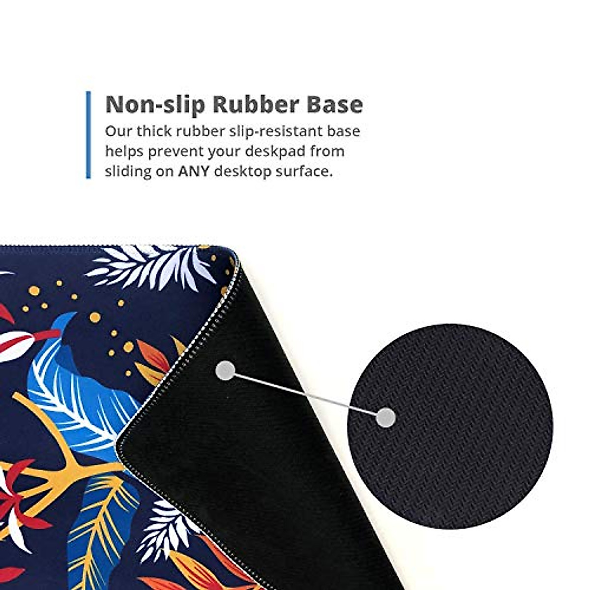 French Koko Large Mouse Pad Long Desk Mat Keyboard Pad Desktop Accessories Home School College Decor Supplies Pretty Extended Mousepad Big Office Essentials Women Girls XL Plant Pink Green Cute Cactus