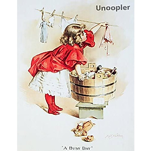 Unoopler Poster Discount Ivory SOAP Girl Vintage Metal Sign Laundry Art Tin Dolls, 12X16