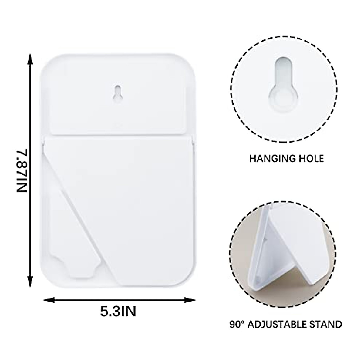 Ymemok Desktop Makeup Mirror, 8 Inch Portable Mirror, Simple Folding Makeup Mmirror with Stand, Standing Wall Hanging Double-Duty Blue